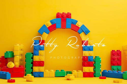 Vibrant Colorful Building Blocks Arch Backdrop