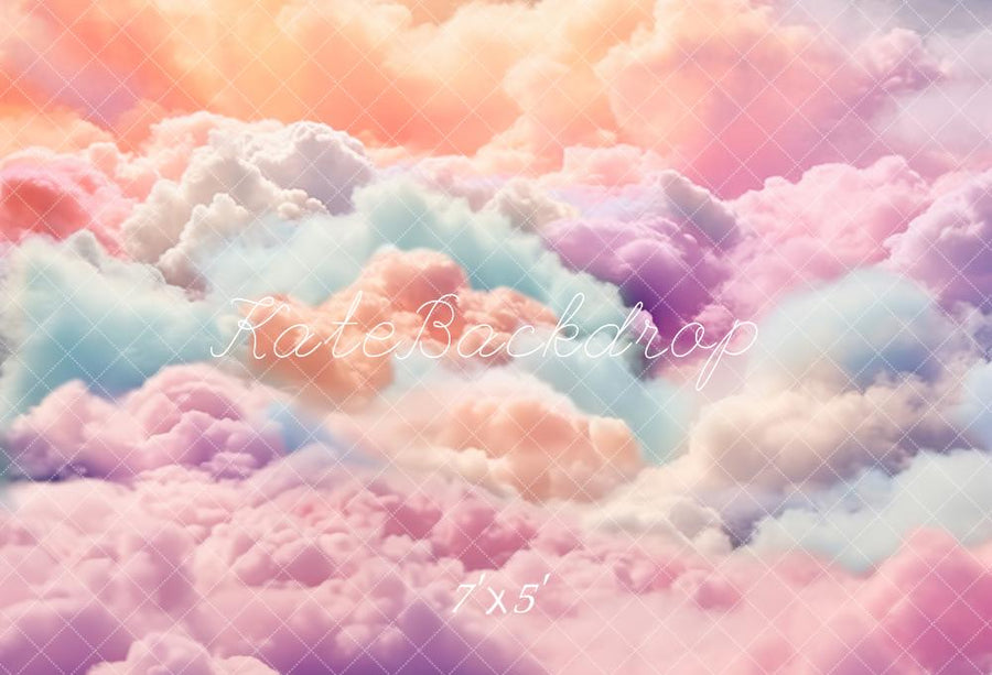 Dreamy Pastel Sunset Cloud Backdrop