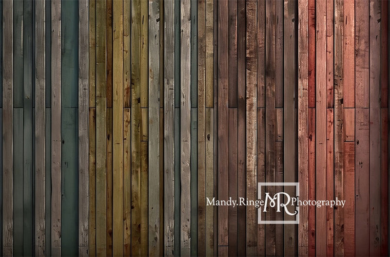 Rustic Multi-Toned Wood Plank Backdrop