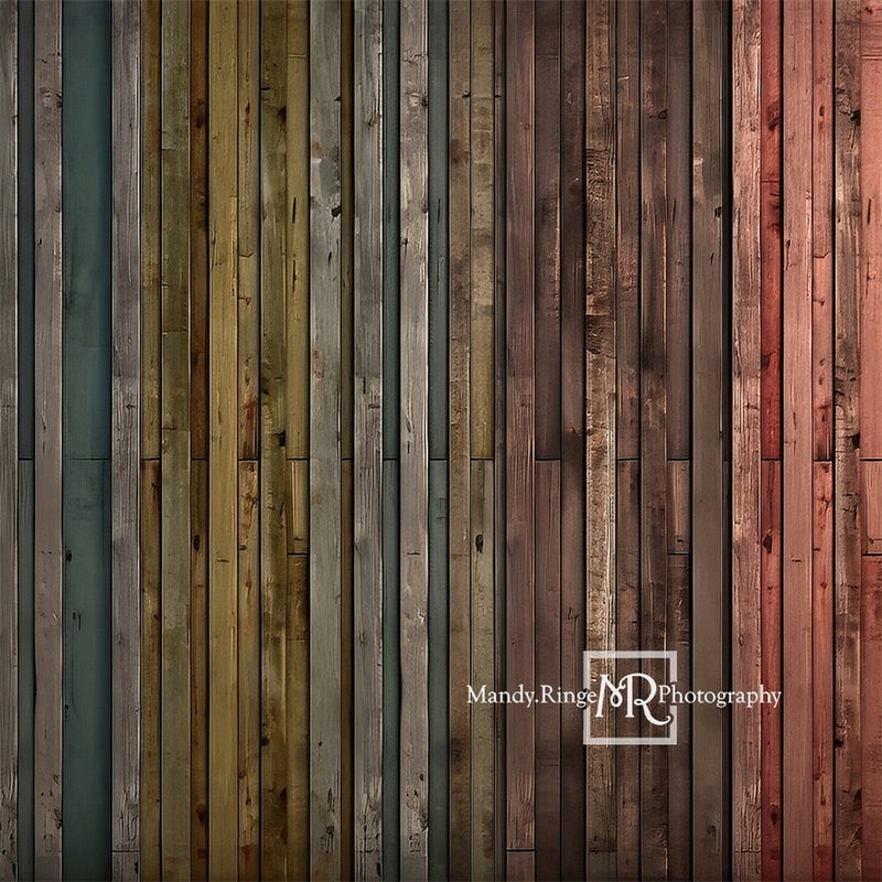 Rustic Multi-Toned Wood Plank Backdrop