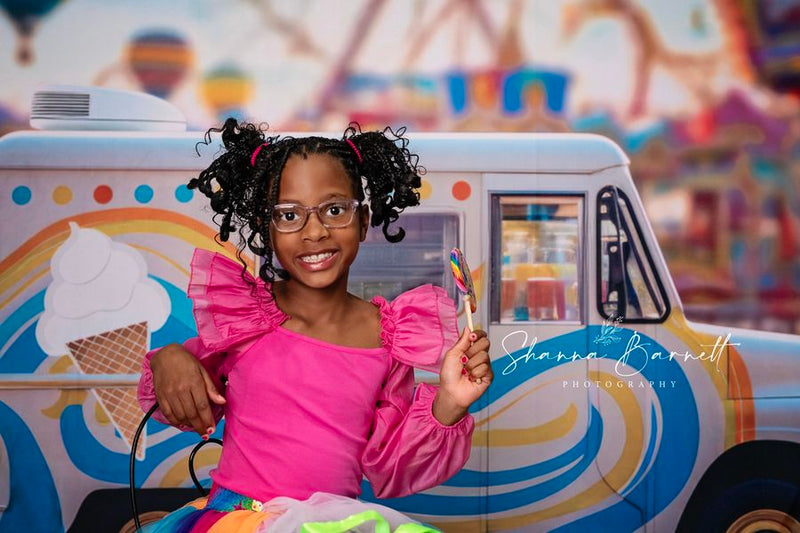 Kate Ice Cream Truck Day Backdrop Designed by Mini MakeBelieve