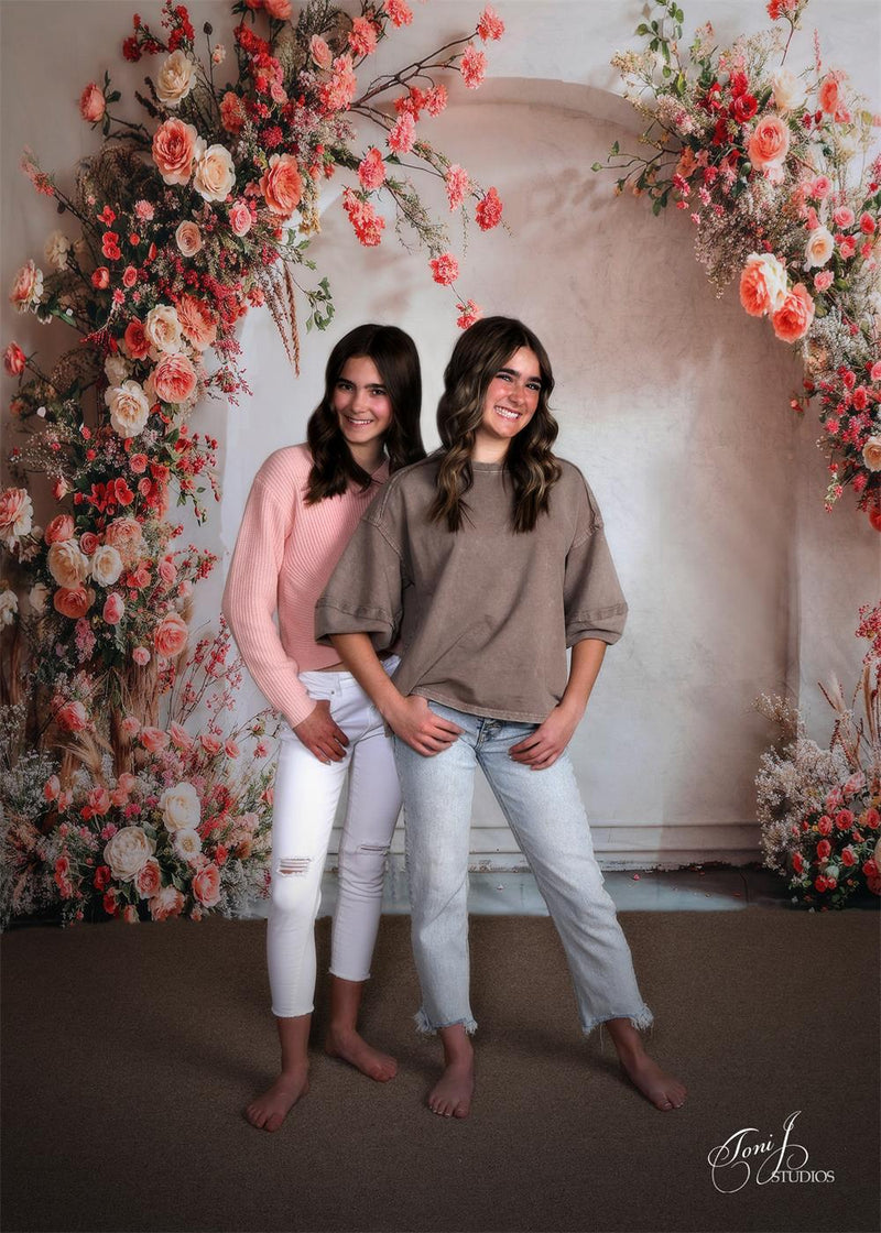 Elegant Floral Arch Romantic Backdrop