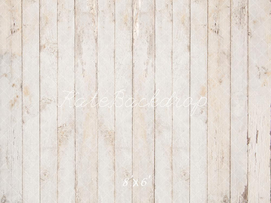 Rustic Whitewashed Wooden Plank Backdrop