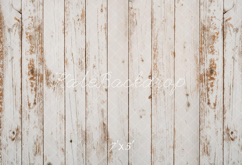 Rustic White Wood Plank Backdrop