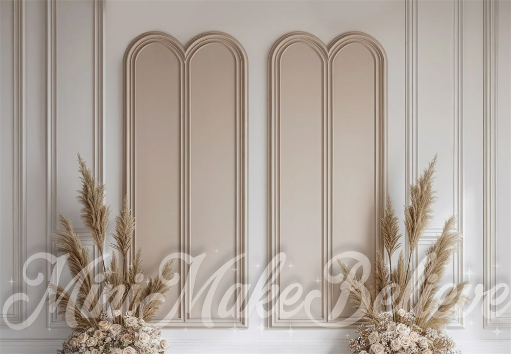 Elegant Neutral Arch Panel Backdrop