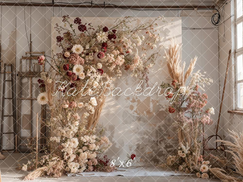 Elegant Rustic Floral Arch Backdrop