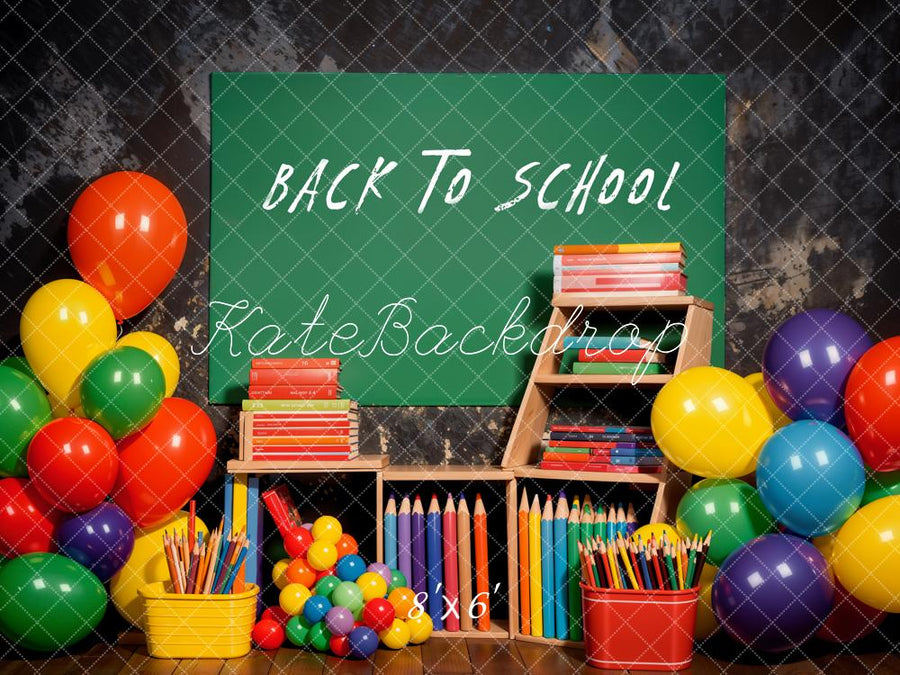Colorful Classroom Back to School Backdrop
