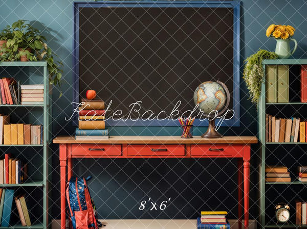 Vintage Classroom Study Desk Backdrop