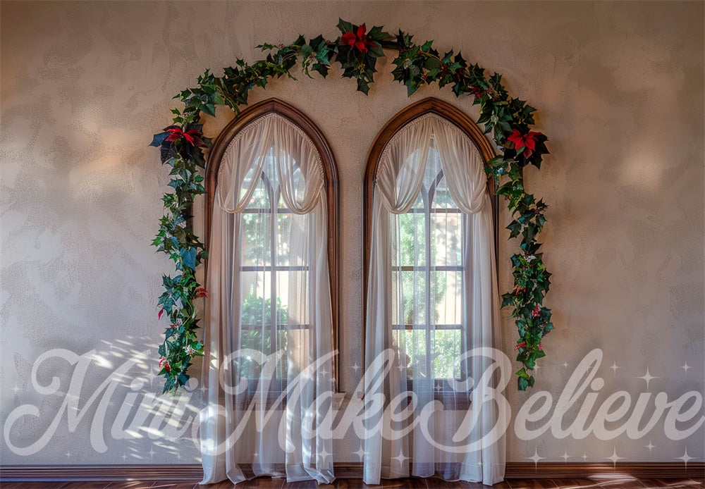 Elegant Vintage Arched Window Backdrop