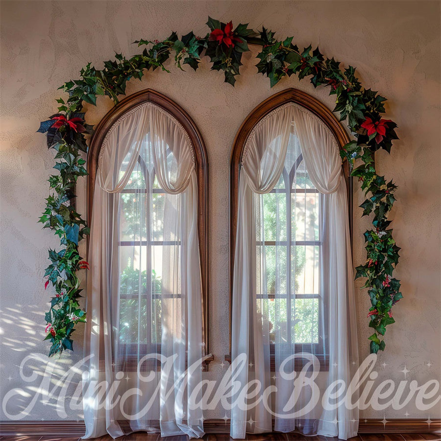 Elegant Vintage Arched Window Backdrop