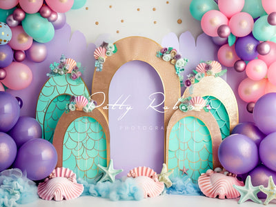 Magical Mermaid Balloon Arch Backdrop