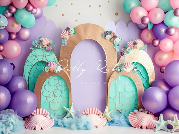 Magical Mermaid Balloon Arch Backdrop