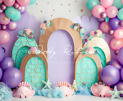 Magical Mermaid Balloon Arch Backdrop