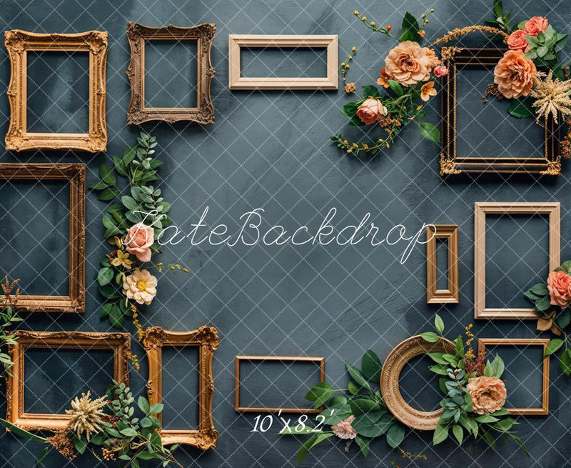 Elegant Vintage Floral Picture Frame Backdrop