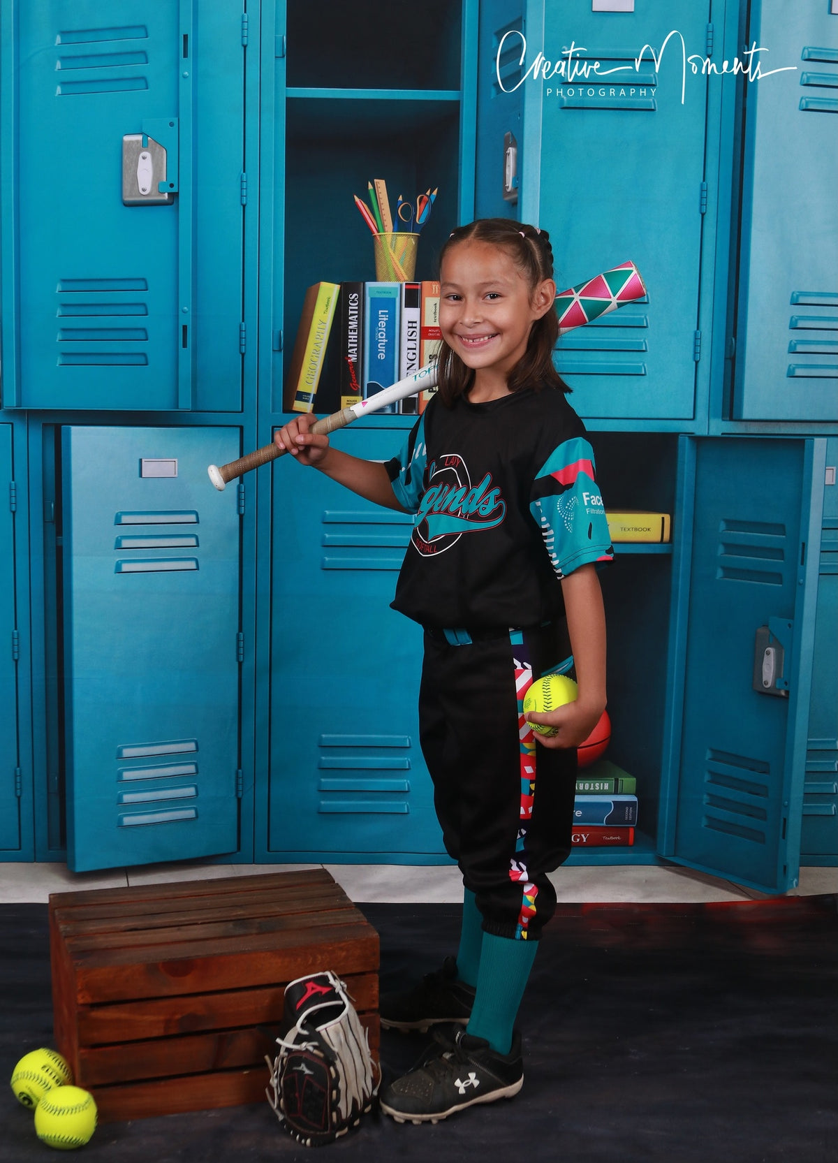 Kate Back to School /Graduation Season Blue Locker Backdrop Designed b