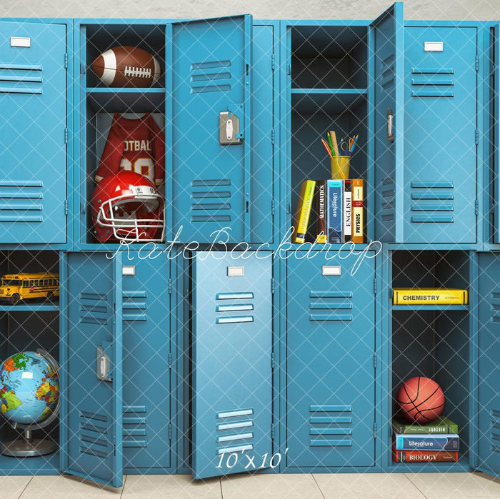 Kate Back to School /Graduation Season Blue Locker Backdrop for ...