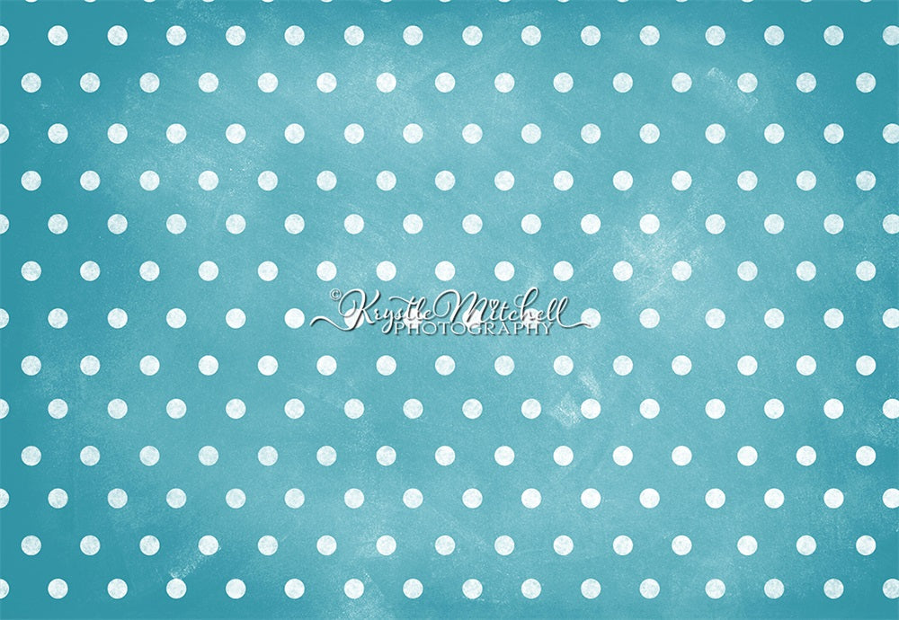 Kate White Polka Dot Teal Wall Backdrop Designed By Krystle Mitchell P