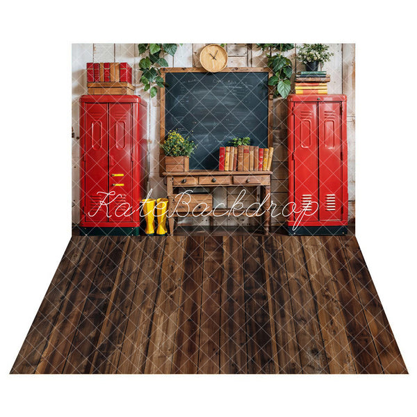 Rustic Vintage Schoolroom Classroom Backdrop