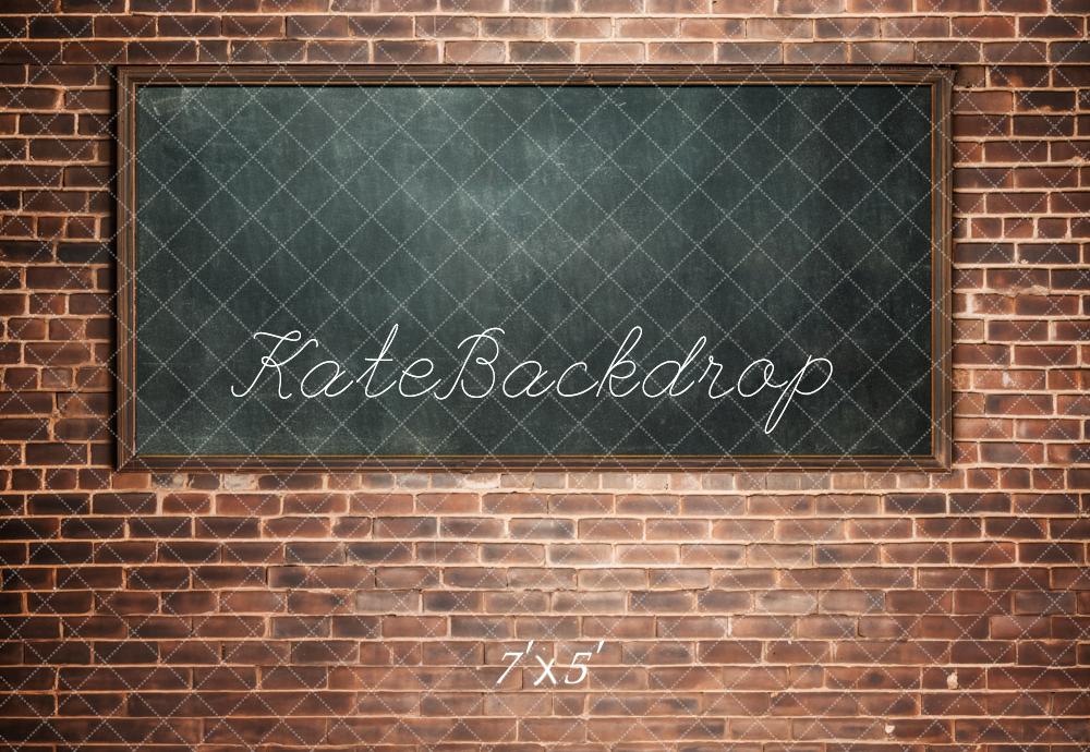 Rustic Brick Wall Vintage Chalkboard Backdrop