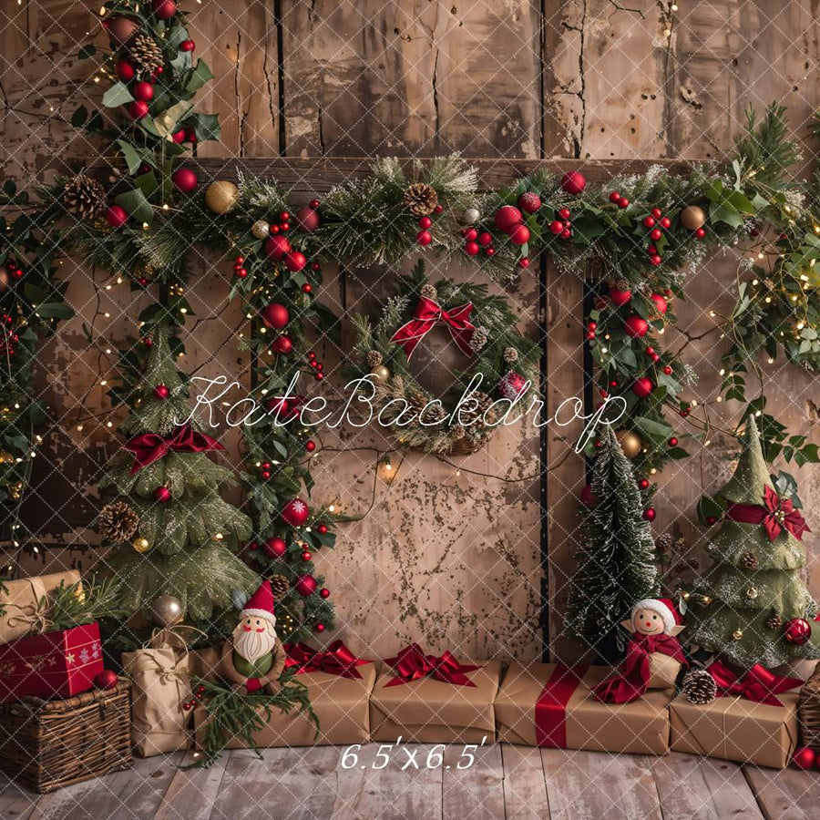 Rustic Festive Holiday Celebration Backdrop