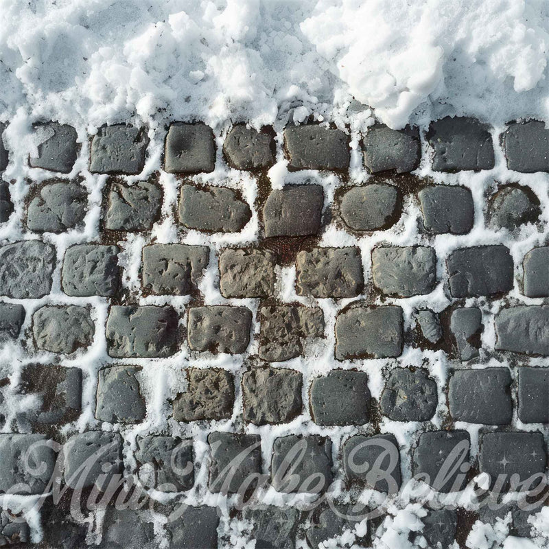 Kate Winter Snow Gray Cobblestone Floor Designed by Mini MakeBelieve