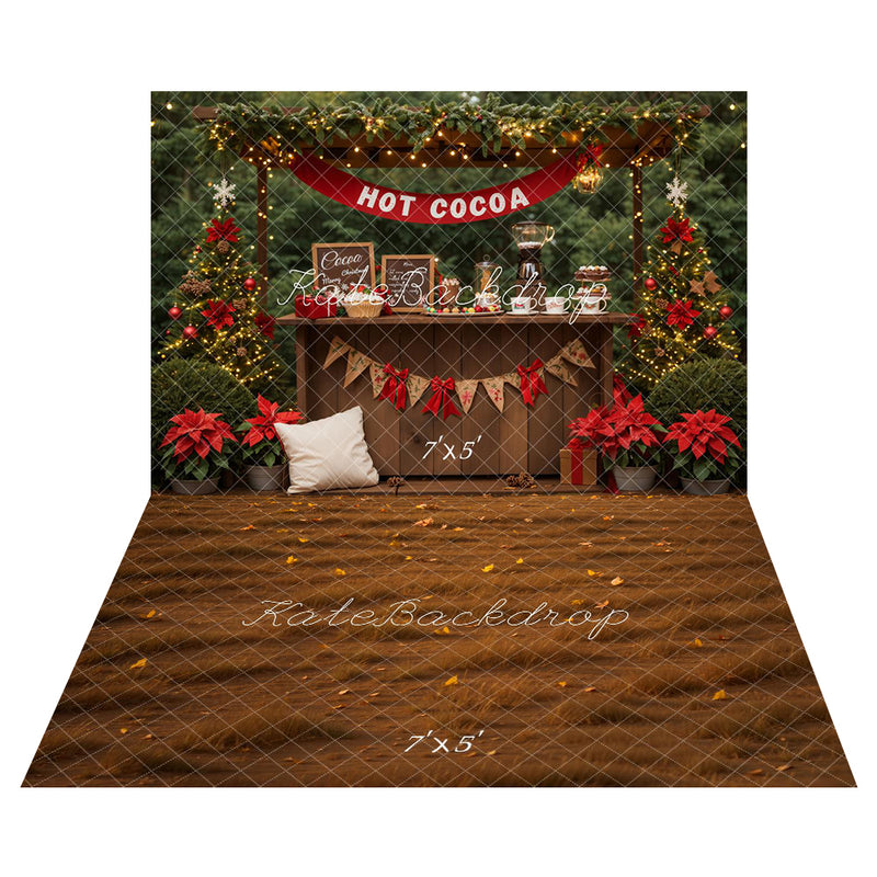 Cozy Festive Hot Cocoa Backdrop