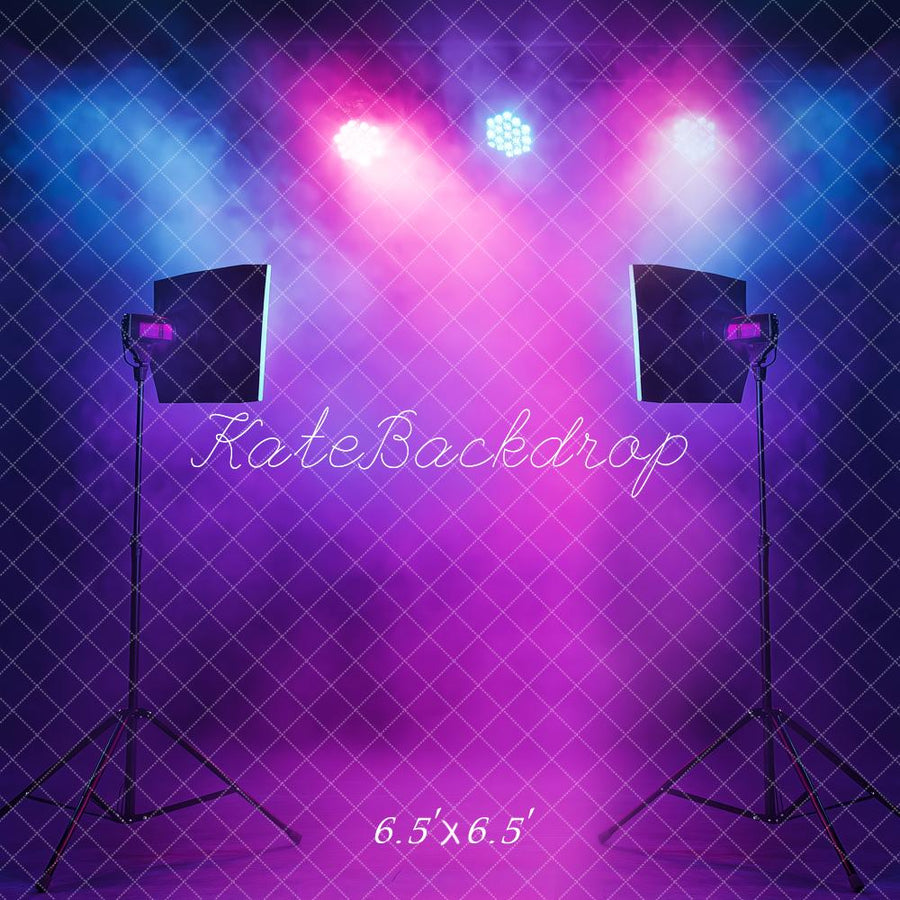 Vibrant Neon Lights Photography Backdrop