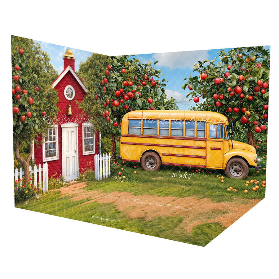Kate Graduation School Bus Apple Red Schoolhouse Garden Room Set