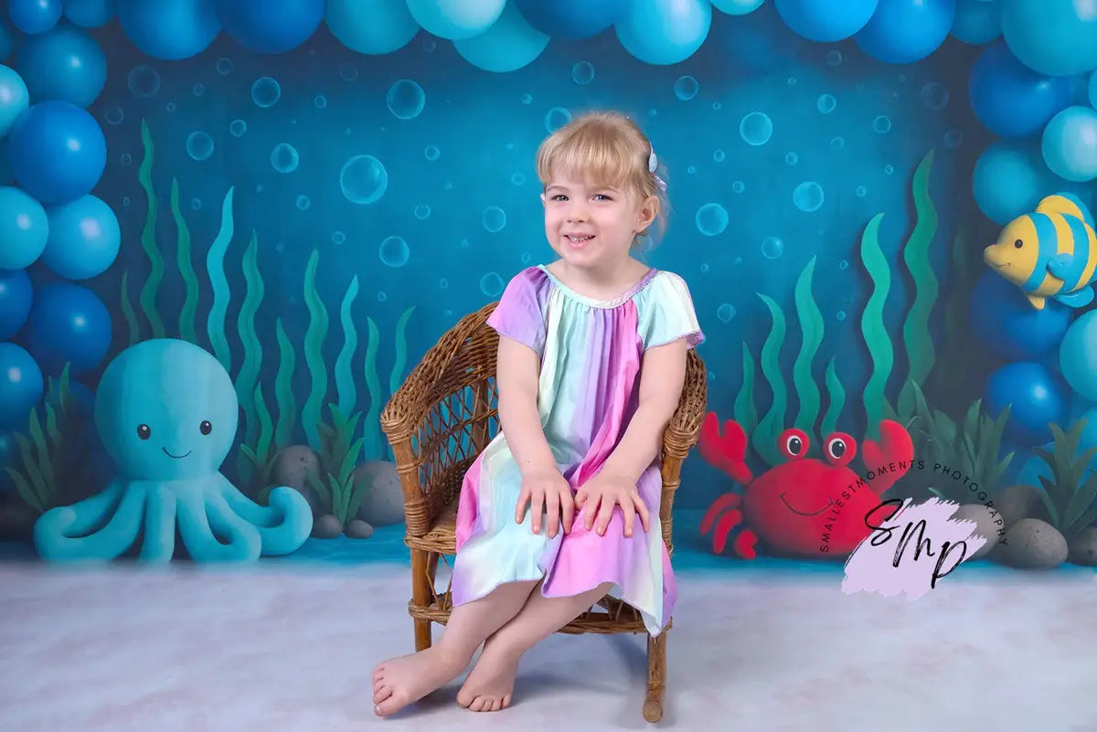 Underwater Ocean Balloon Party Backdrop