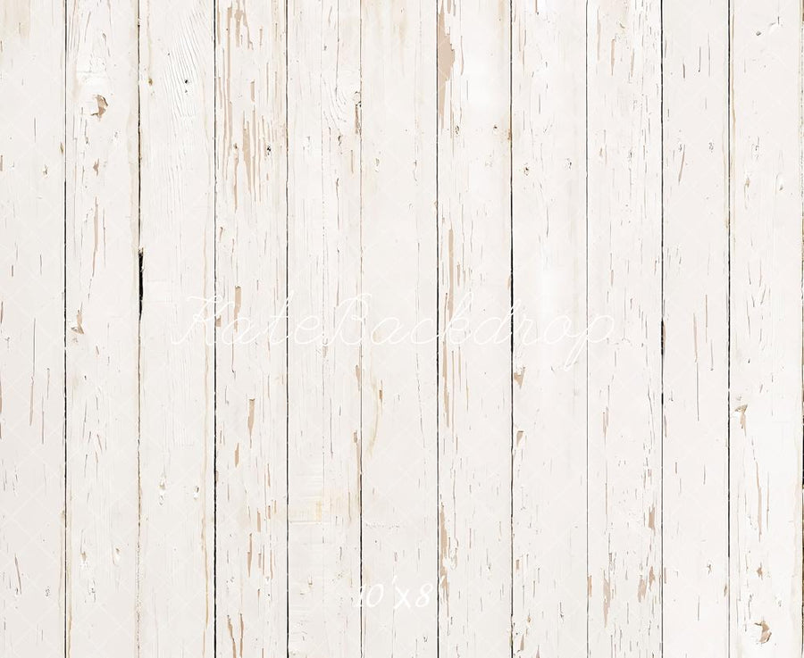 Rustic Whitewashed Wood Panel Backdrop