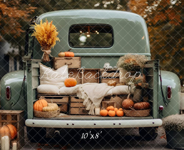 Kate Fall Truck with Pumpkins Backdrop for Photography
