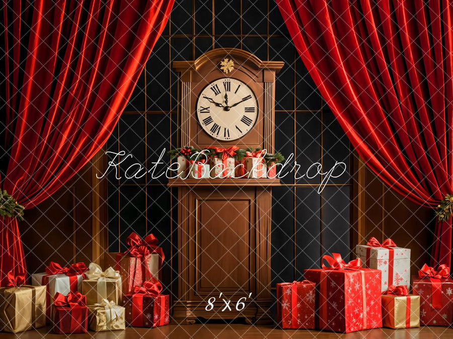 Classic Holiday Clock Gift Backdrop
