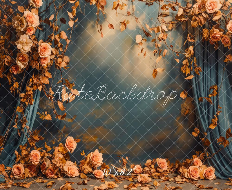 Elegant Vintage Floral Autumn Backdrop
