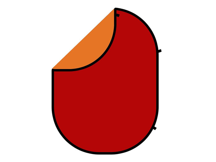 Kate Solid Orange/ Red Collapsible Backdrop Photography 5x6.5ft(1.5x2m
