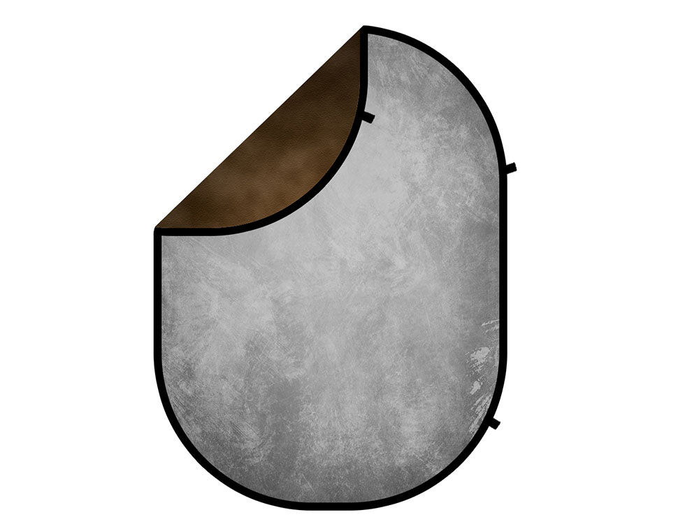 Kate Abstract Focus Brown/Gray Collapsible Backdrop Photography 5X6.5f