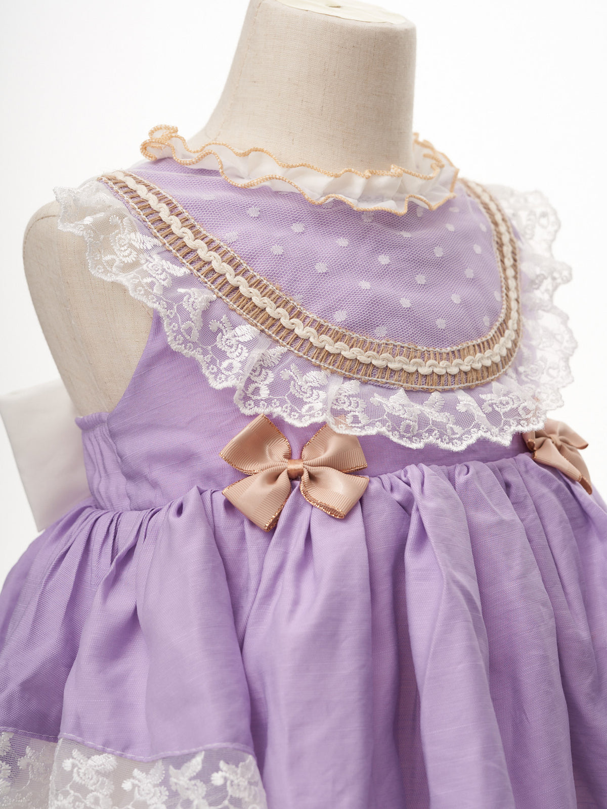Vestido de tutú morado claro para niños para fotografía