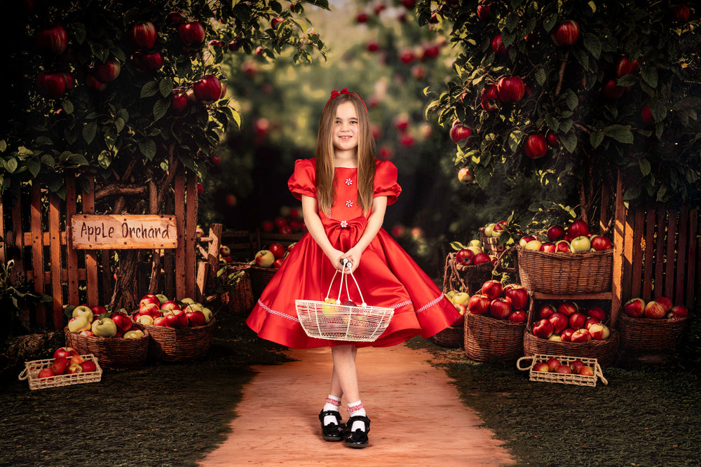 Kate Apple Orchard Backdrop+Garden Path Greenery Floor Backdrop