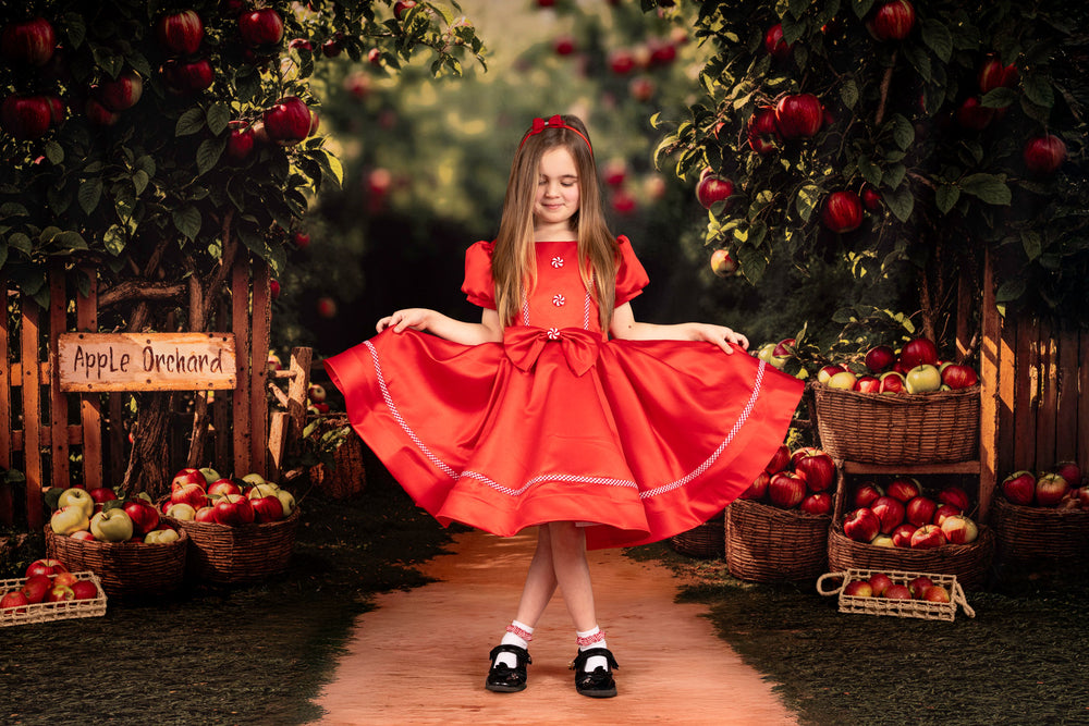 Rustic Apple Orchard Scenic Backdrop
