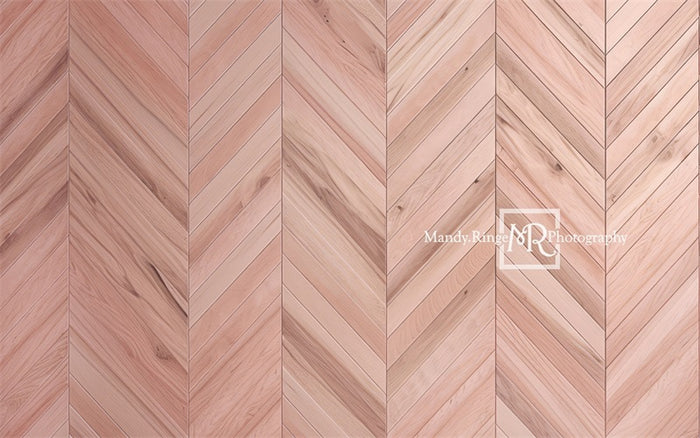 Kate Pink Herringbone Rubber Floor Mat designed by Mandy Ringe Photogr