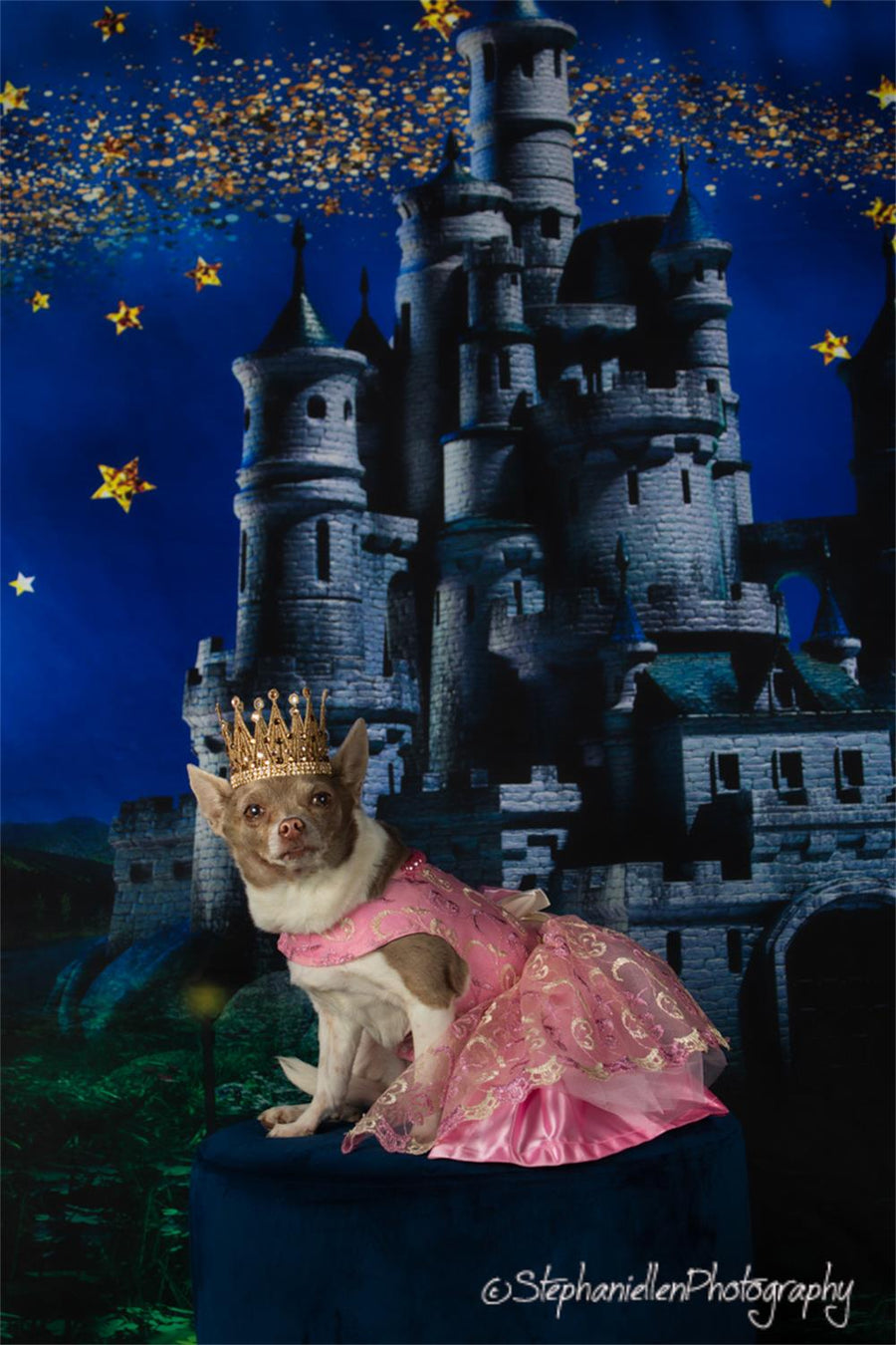 Kate Night Sky Star Castle Children Backdrop Designed by Jerry_Sina
