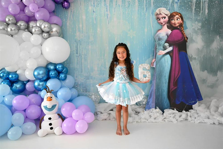 Kate Winter Ice Frozen Snow Castle/Christmas Backdrop Designed By Jerr