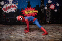 Kate Boom super hero city night children backdrop