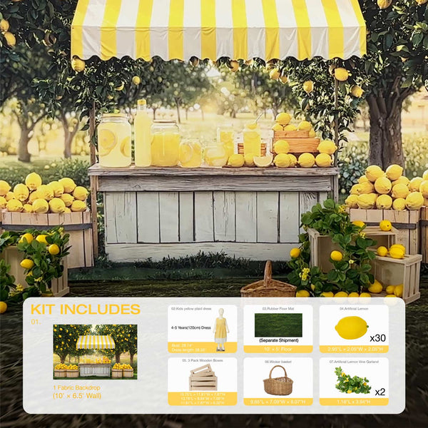 Kate Summer Lemonade Stand Photo Kit Photography Backdrops&Props Theme