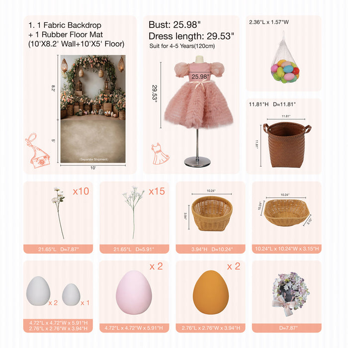 Kate Easter Flowers Photo Kit Photography Backdrops&Props Themed Bundl
