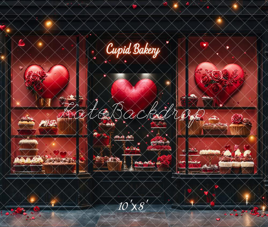 Romantic Heart Bakery Dessert Backdrop