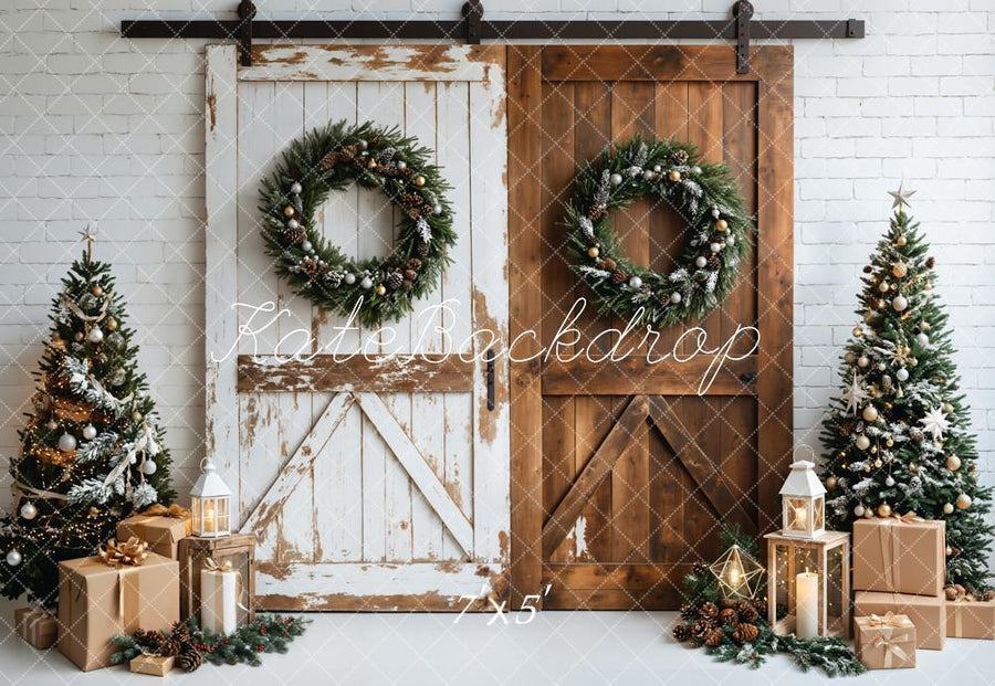 Rustic Holiday Charm Festive Backdrop