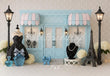 Elegant Parisian Boutique Photo Backdrop