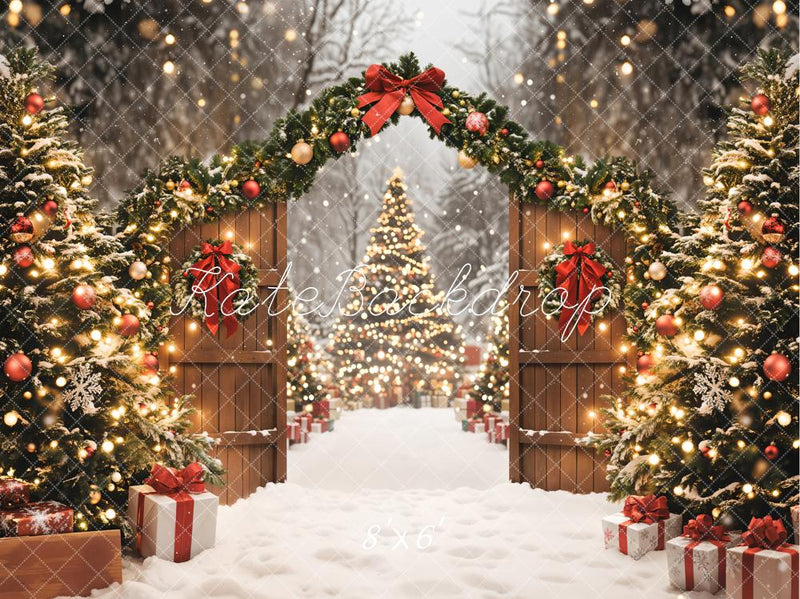 Festive Winter Holiday Christmas Backdrop