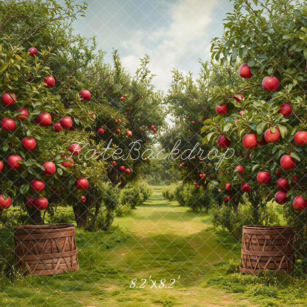 Kate Fall Orchard Apple Tree Backdrop Designed by Emetselch