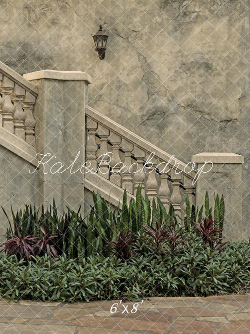 Vintage Stone Staircase Garden Backdrop